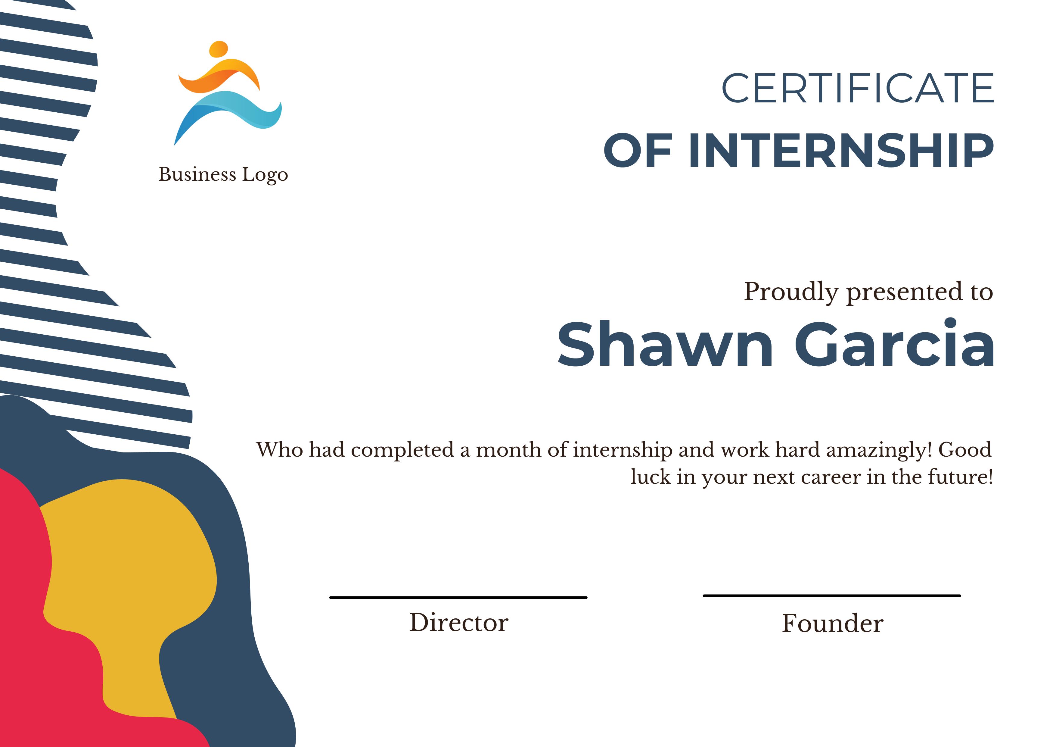 Picnie Create A4 Size Internship Certificate Image Online